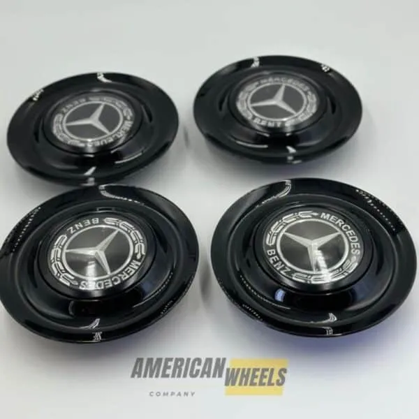 Mercedes Benz Floating Center Caps – 4Pcs, UV-Protected