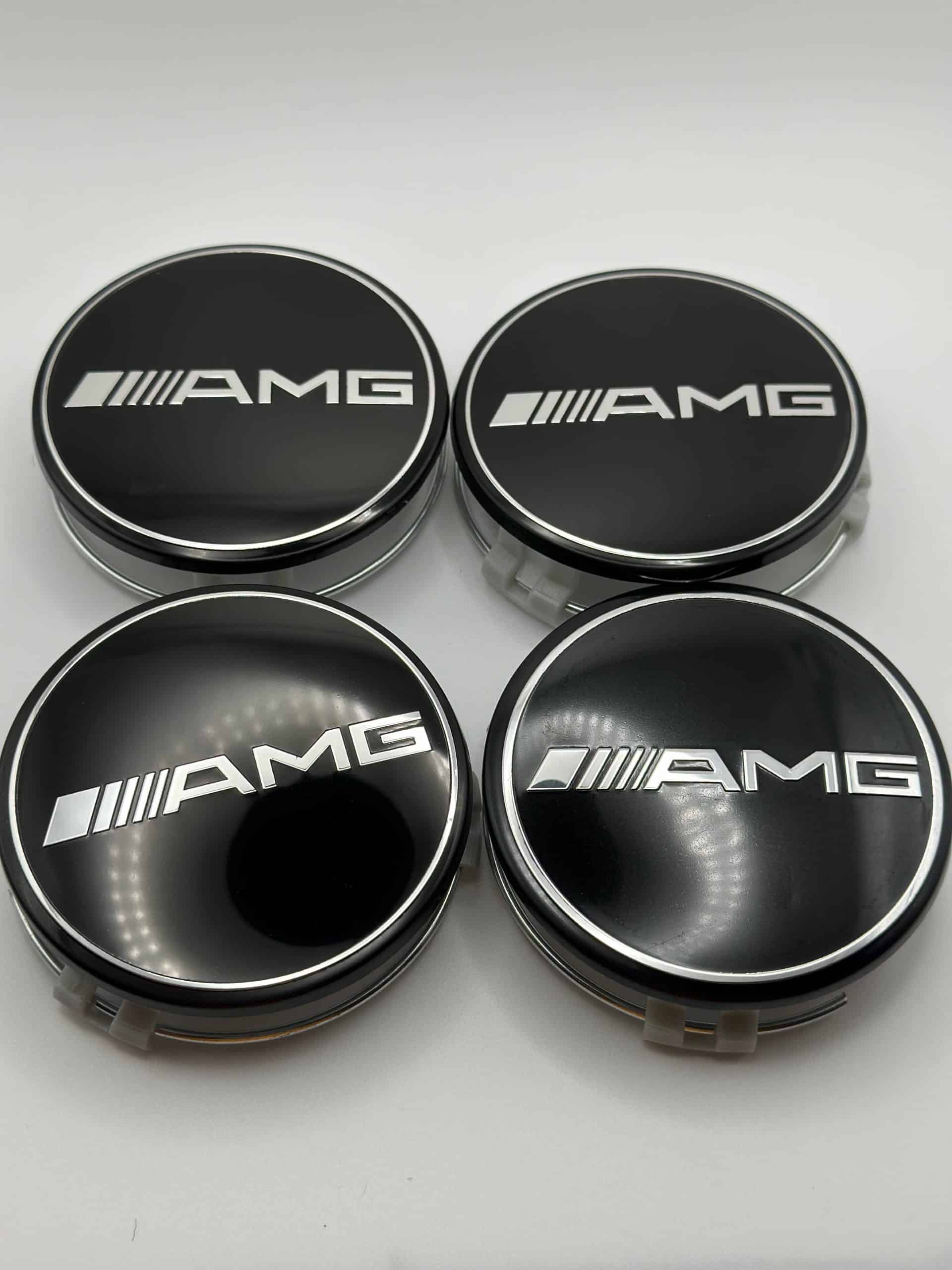 4pcs Amg Logo Mercedes Benz 75mm Wheel Center Caps Hub Caps For Ml Sl ...