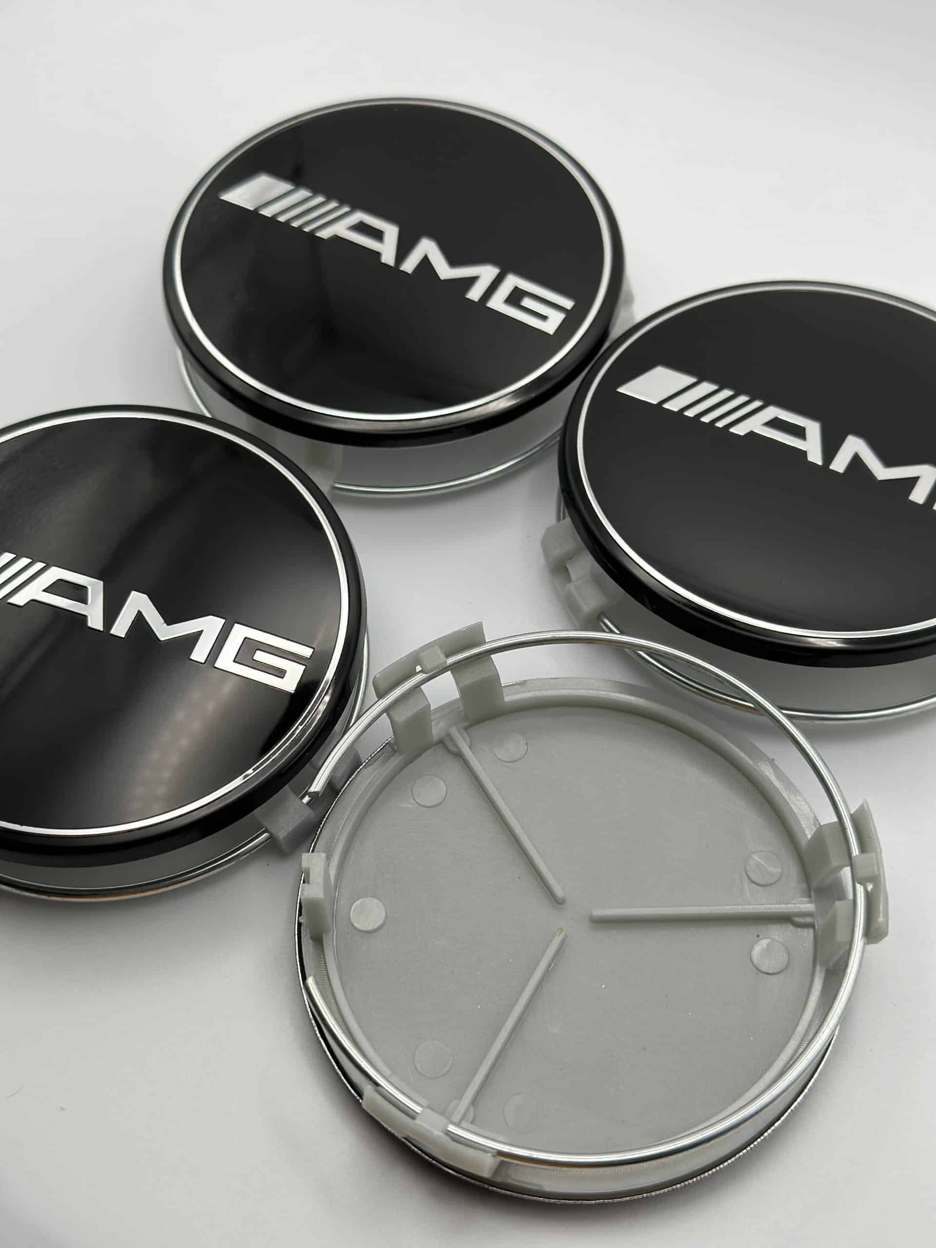 4pcs Amg Logo Mercedes Benz 75mm Wheel Center Caps Hub Caps For Ml Sl ...
